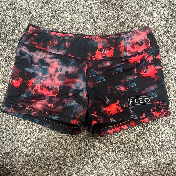 Fleo | Shorts | Fleo Original Cut Redgreyblack Marble Pattern | Poshmark